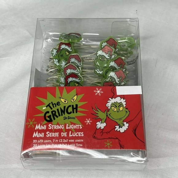 Dr Seuss | Holiday | The Grinch Mini Led Christmas String Lights | Poshmark